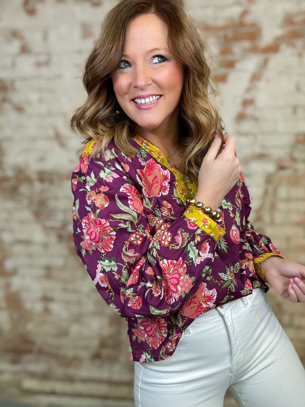 THML Novelle Placket Top - FINAL SALE – abeccagrace