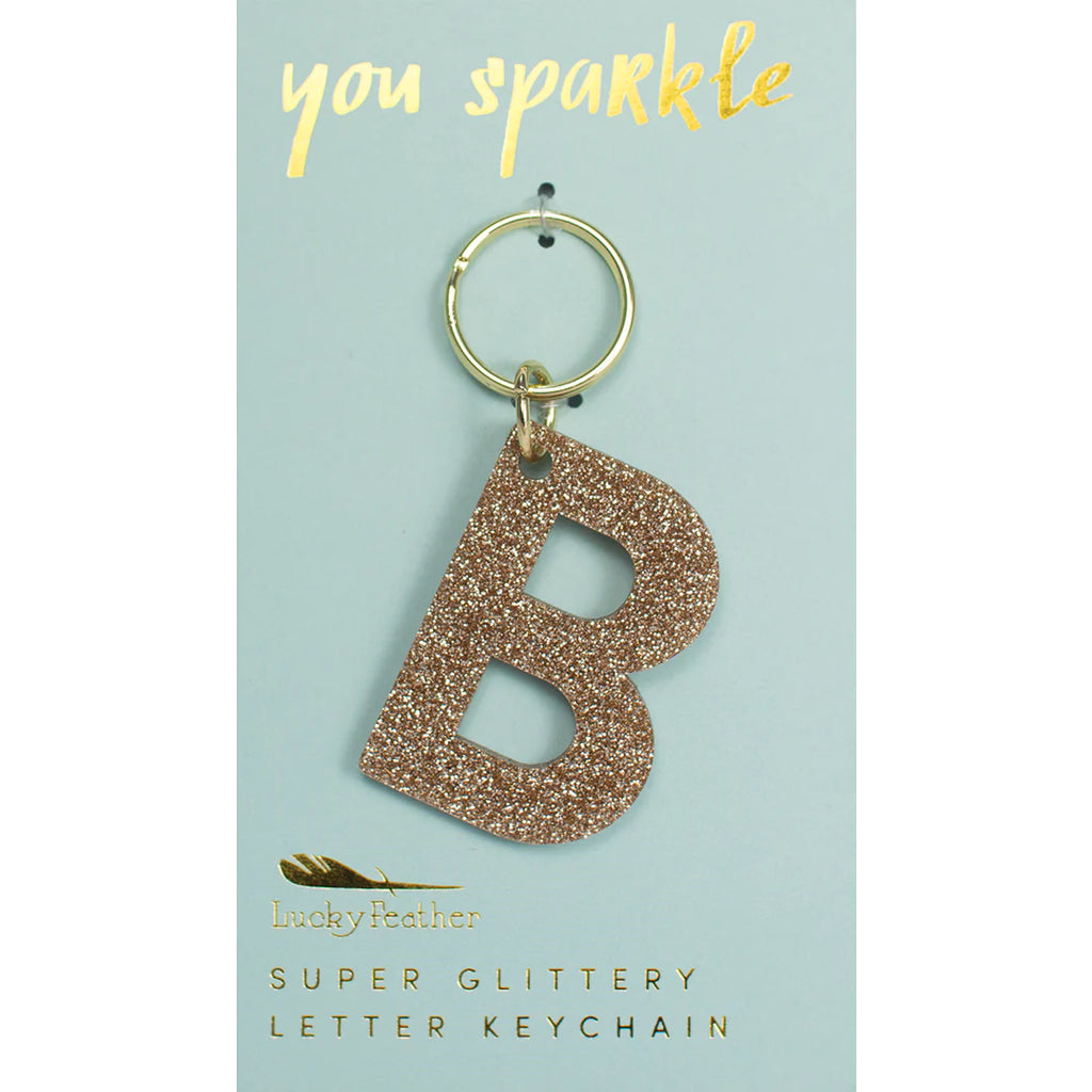 Glitter Letter Key Ring – abeccagrace