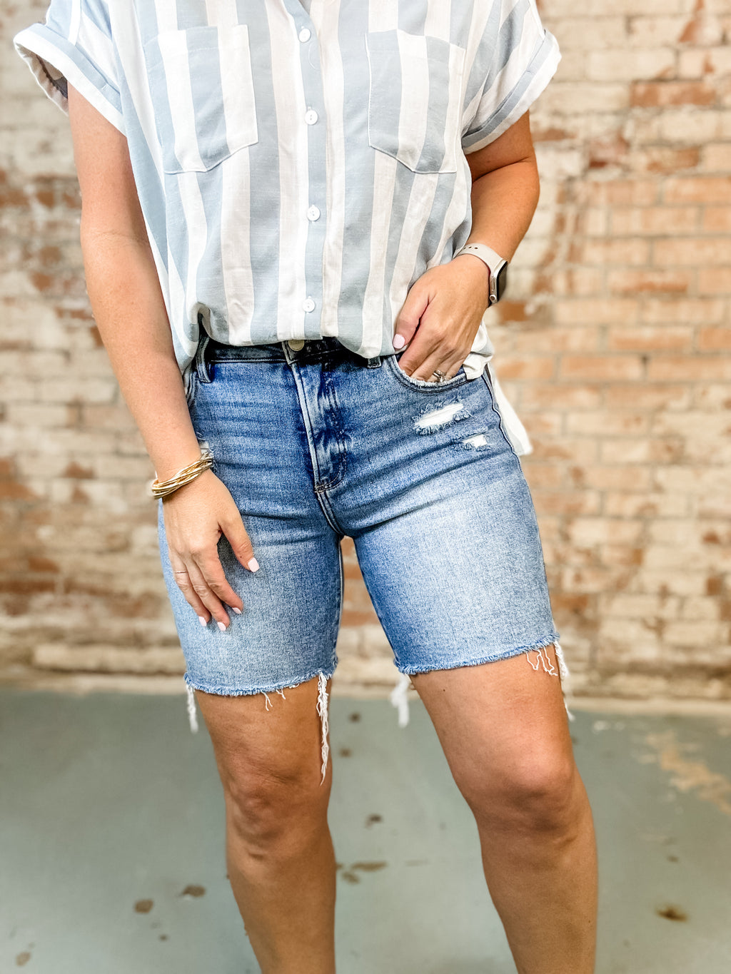 Sutter High Rise Mid Length Shorts - FINAL SALE – abeccagrace