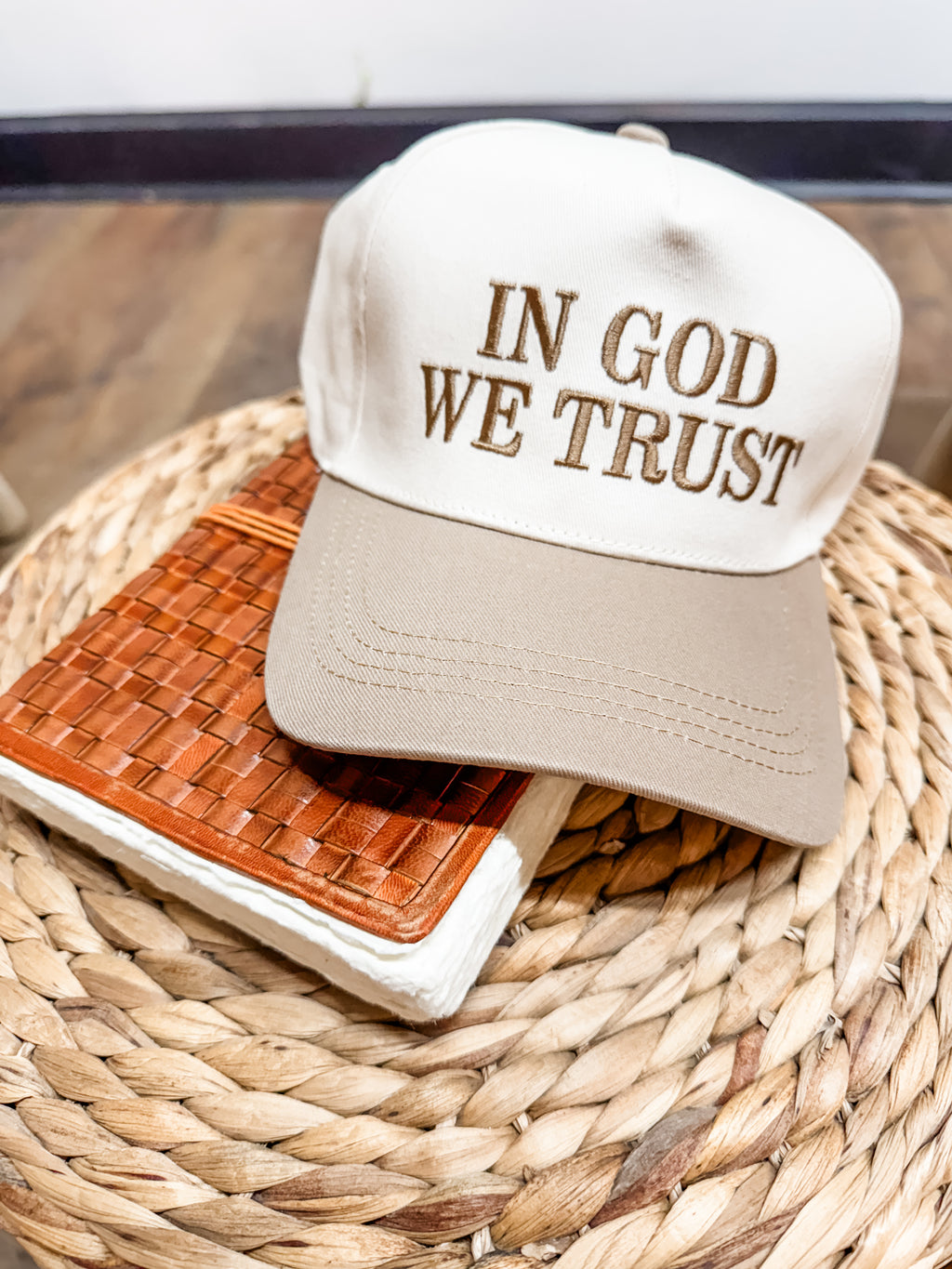 In God We Trust Cap | Neutral – abeccagrace