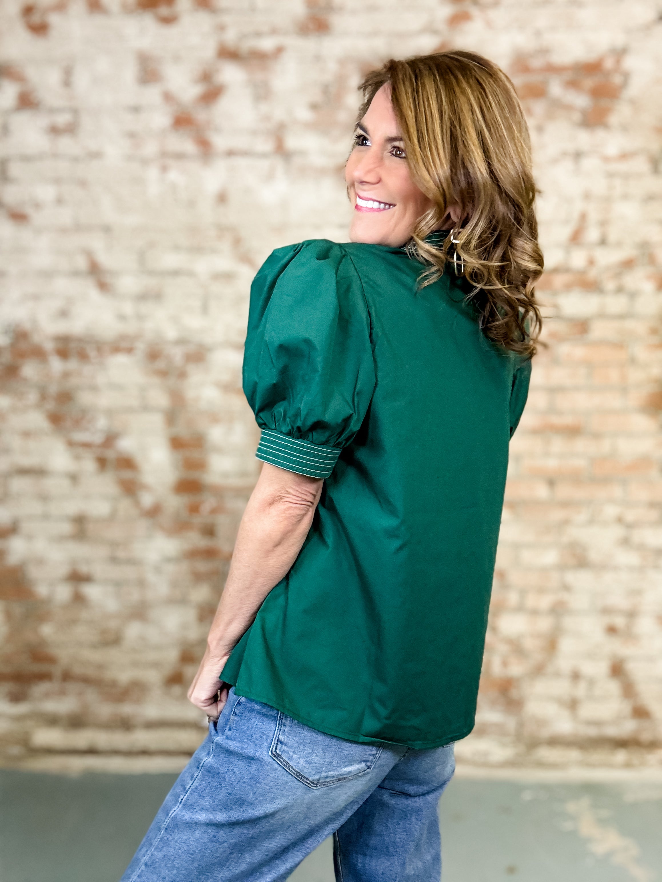 Overbay Stitch Detail Top - FINAL SALE – abeccagrace